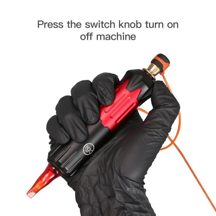 Dragonhawk EGO Tattoo Pen machine à tatouer rotative RCA Cord Turn on ...