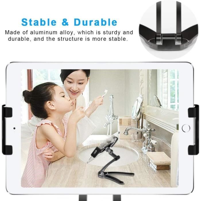 Support Universel Tablette Mur, Porte Tablette Cuisine Reglable ...