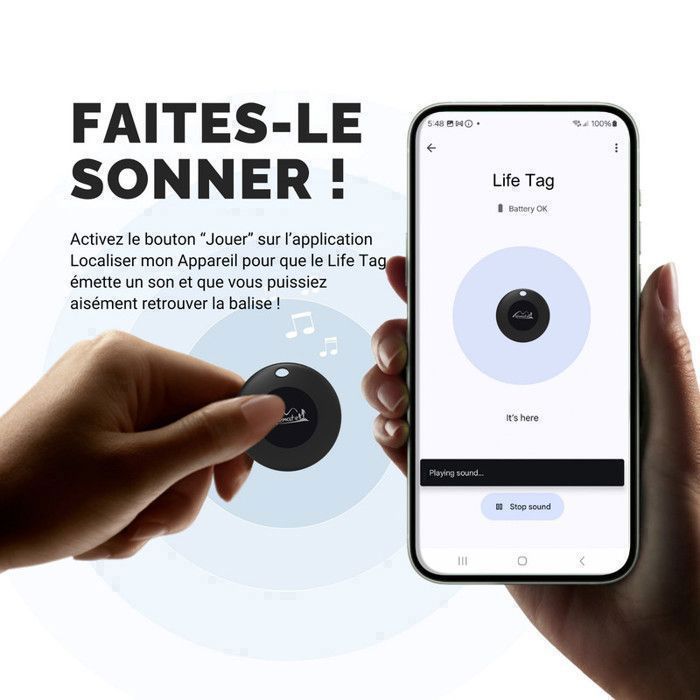 LifeMate LifeTag (Lot de 4) - Compatible Android/Google Localiser mon ...