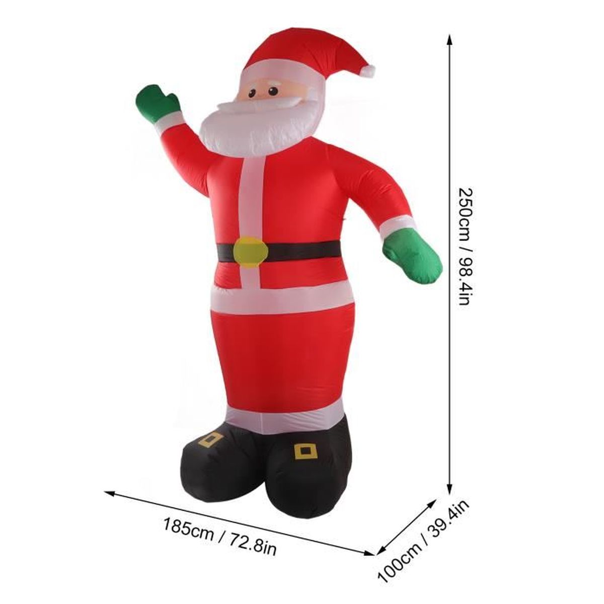 URB--Décoration gonflable de Noël Père Noël Gonflable Étanche Construit ...