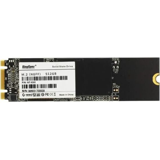 KingSpec 512 Go M.2 SSD 22 * 80 mm MLC SATAIII NGFF Stockage de disques ...