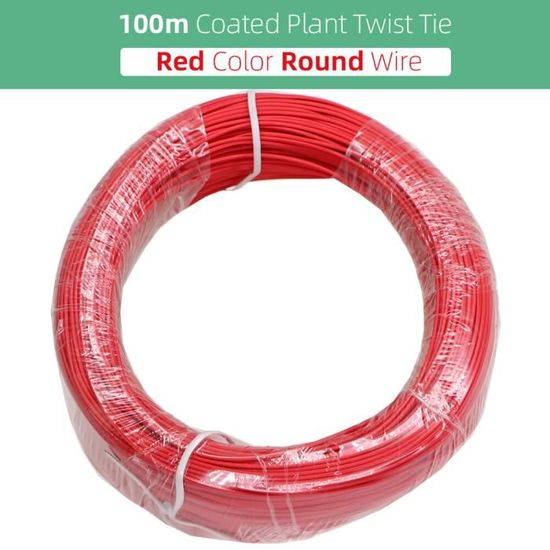 Tuteur Plante,fil de jardin rond enduit coloré,100M (328 FT),fil de ...