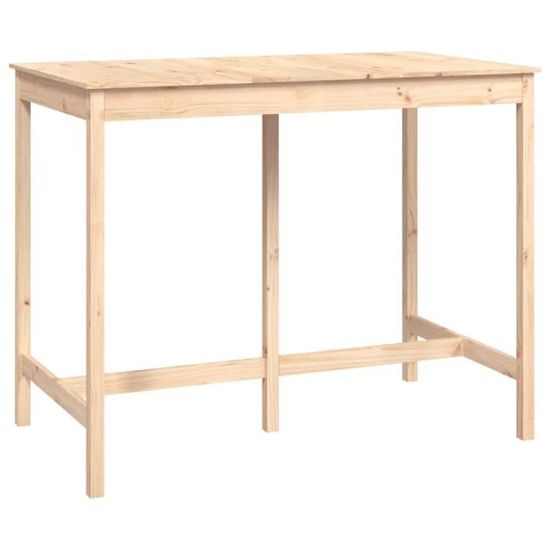 Table de bar - MOTHINESSTO - LY0501 - Bois massif de pin - 140x80x110 cm - Rectangulaire ...