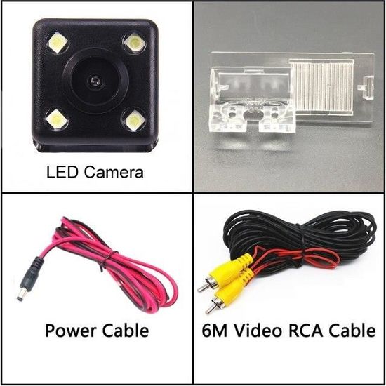 CAMERA DE RECUL,4 LED--Caméra de recul avec Vision nocturne pour citroën c elysee c quatre, C2 ...