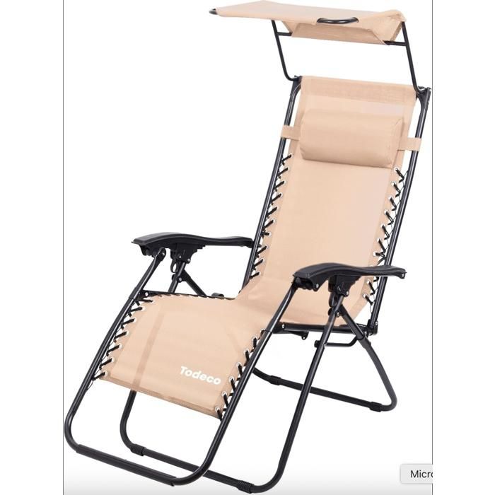 Chaise Longue Transat Jardin Plein Air, Transat de Plage Pliable, Bain ...