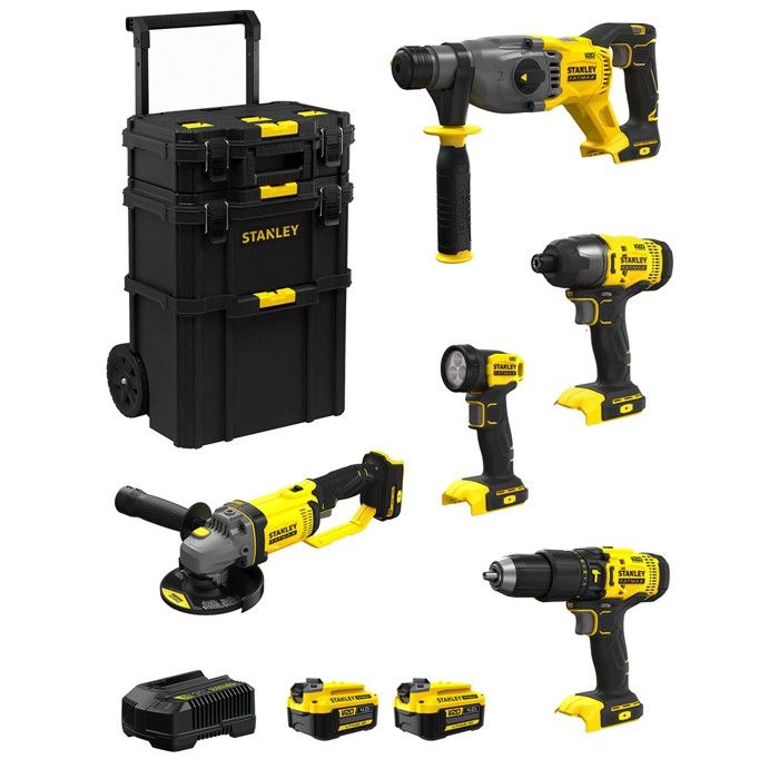 STANLEY FatMax Kit SVK501 (SFMCH900 + SFMCG400 + SFMCD711 + SFMCF800 ...