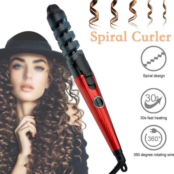 Fer à friser en spirale magique, rouleau pour bigoudis de cheveux professionnels, outils de ...