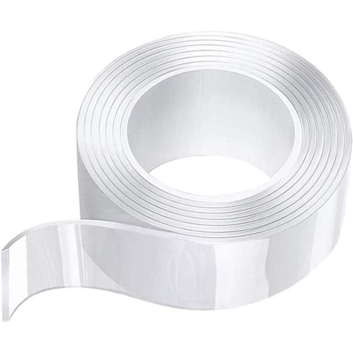 Ruban Adhésif Double Face Transparent, Nano Tape Réutilisable Ruban ...