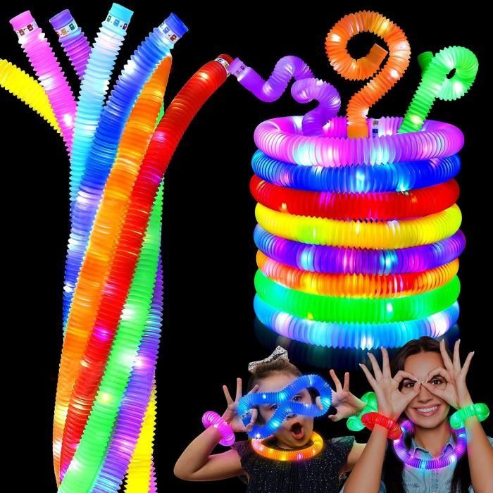 Glow Sticks Halloween Party Favors for Kids 16Pcs Light Up Pop Tubes Halloween Toys Glow in the Dark Party Supplies Halloween Gift Cdiscount Jeux Jouets