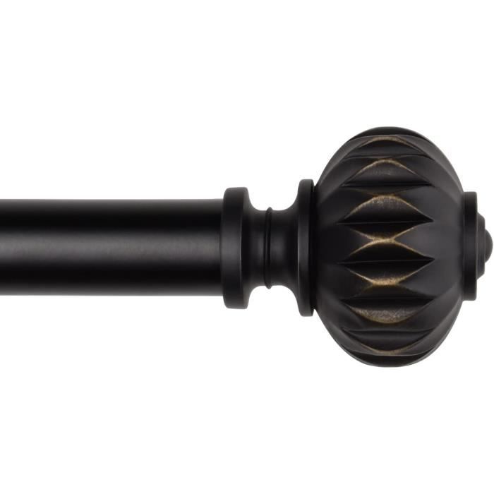 Tringle à rideaux extensible en métal avec embouts texturés pétales - X145 - Cdiscount Maison