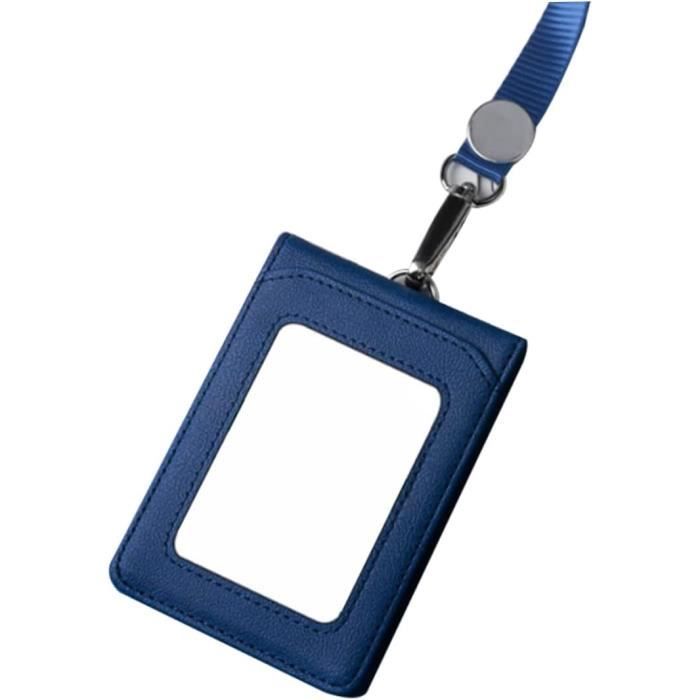 Porte-insigne, porte-badge avec lanière, porte-badge en cuir PU pour ...