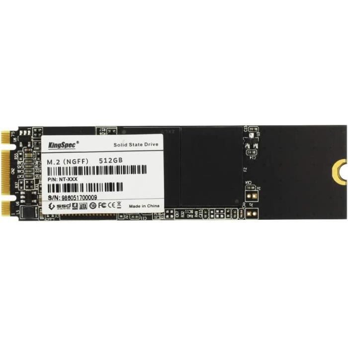 KingSpec 512 Go M.2 SSD 22 * 80 mm MLC SATAIII NGFF Stockage de disques ...