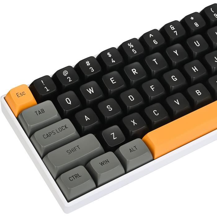 Yellow 160-Key CSA Profil Clavier PBT Key Cap Set avec barre d'espace ...