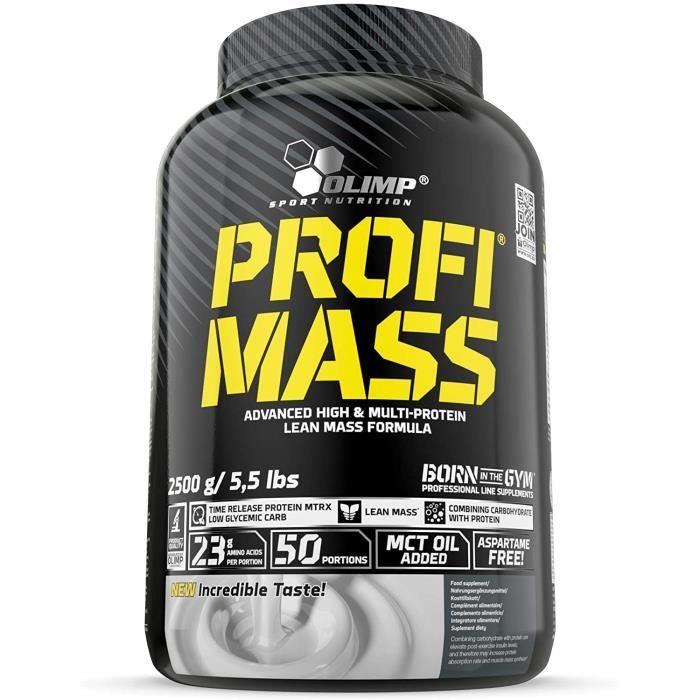 Olimp Profi Mass Prise de Masse Musculaire Saveur Vanille 660 ...