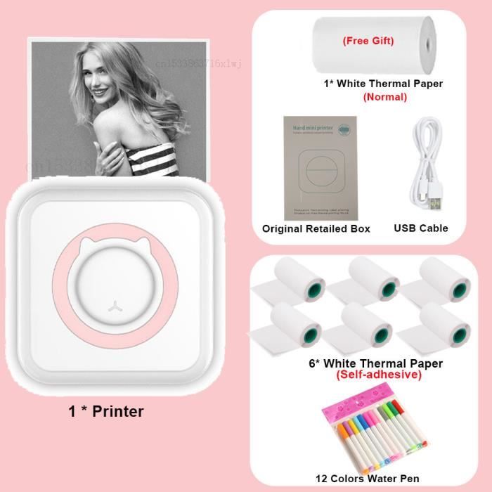 Imprimante Photo Portable - Mini-imprimante thermique - Compatible ...