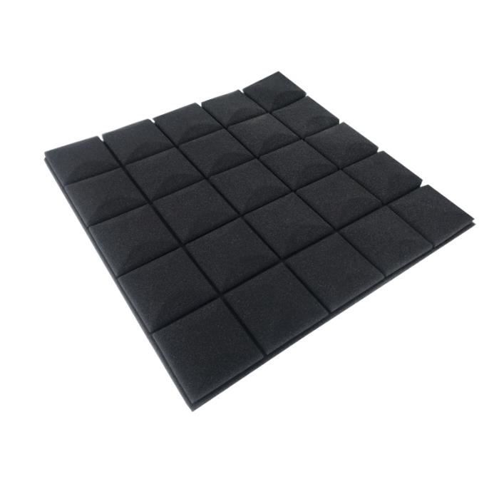 La couleur noire Mousse acoustique insonorisante pour Studio, 6 pièces ...
