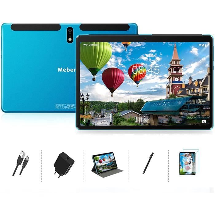 Tablette 10 Pouces Android 10 Tablette UltraRapide MEBERRY 8 c urs 4 Go de RAM 64 Go de ROM ...