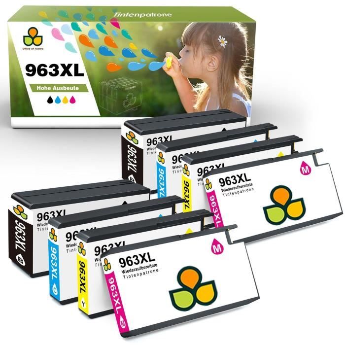 OFT 8 Cartouche d'encre Compatible avec HP 963 HP 963XL pour HP Officejet Pro 9010 9012 9015 ...