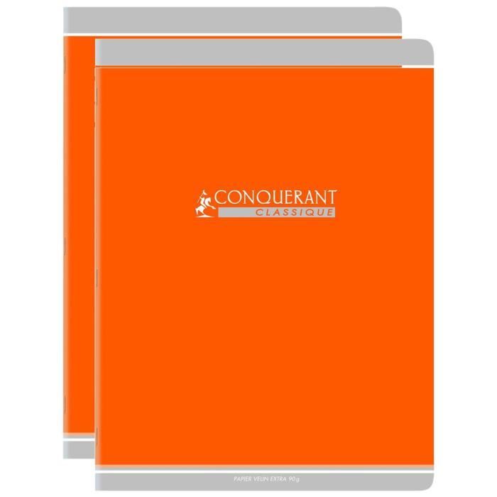 Conquérant Lot de 2 Cahiers conquérant classique agrafé 24 x 32 cm 96P ...