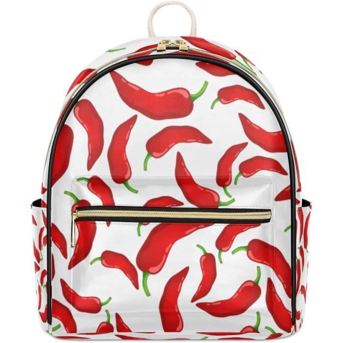 Red Chilli Mini Sac À Dos En Cuir Pour Femme, Petit Sac À Dos ...