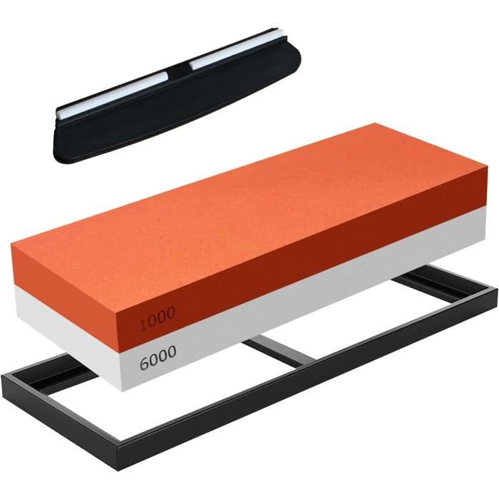 Pierre À Aiguiser 2 En 1,Aiguiseur De Couteau Professionnel Avec Base En Silicone Antidérapant ...