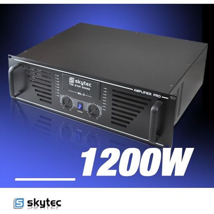 SkyTec SKY-600B - Amplificateur professionnel, 2x 600 Watts Noir, Rack 19“ - Noir - Cdiscount TV ...