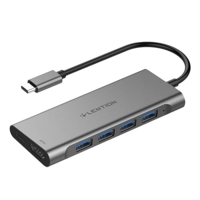 LENTION C35H USB-C Multi-Ports HUB avec Sortie Compatible HDMI 4K ...