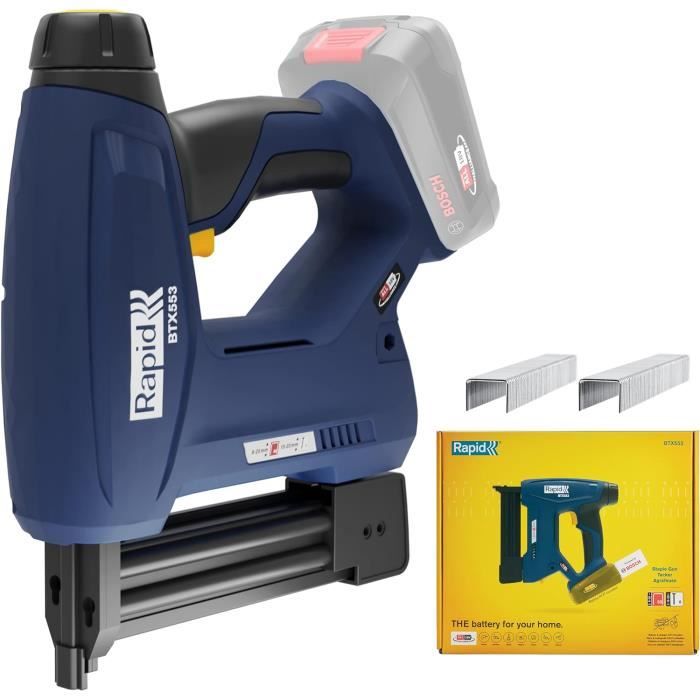 Rapid BTX553 - Agrafeuse Murale 18V P4A, Agrafeuse Électrique Sans Fil ...