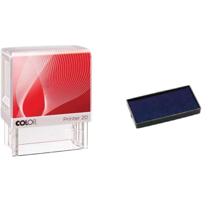 Tampon encreur Personnalisé 4 lignes COLOP Printer 20 38x14mm pour ...