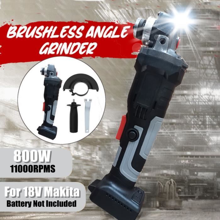 800W Sans fil Brushless Meuleuse d'angle Disqueuse 125mm Pour 18V Makita Batterie - Cdiscount ...