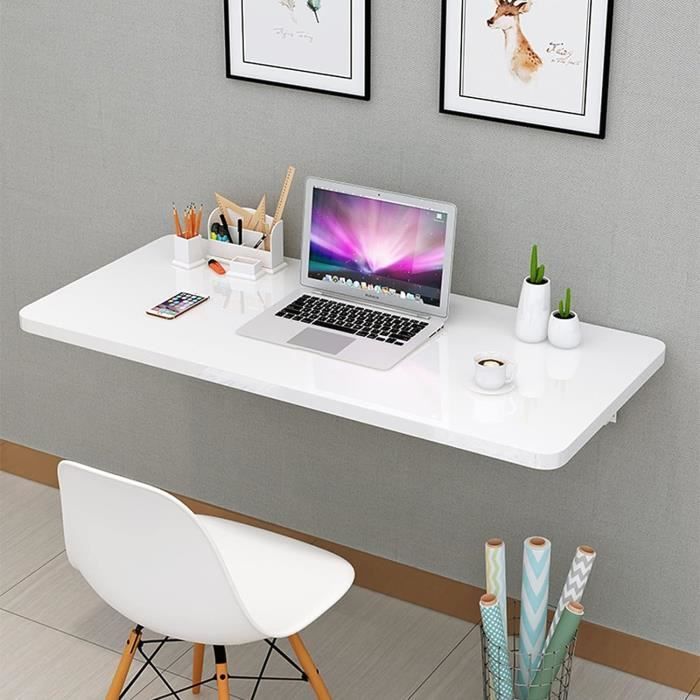 Bureau Rabattable, Table Pliante Murale, Table Cuisine Pliable, Bois ...
