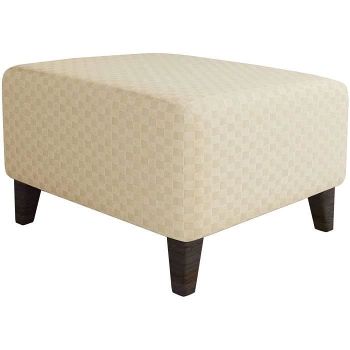 Rectangle Housse Repose-Pied,Extensible Jacquard Housse Ottoman Anti ...