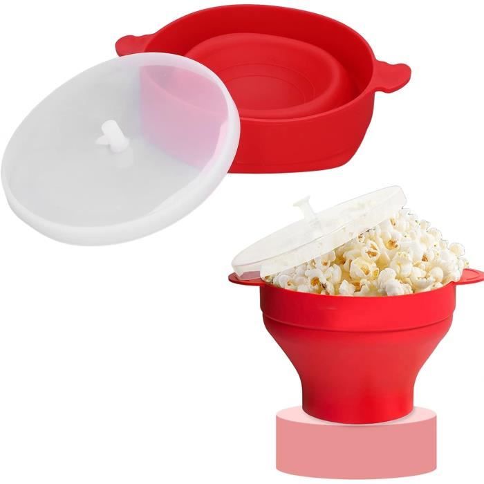 Popcorn Popcorn Pour Micro-Ondes, Machine À Popcorn En Silicone Rouge ...