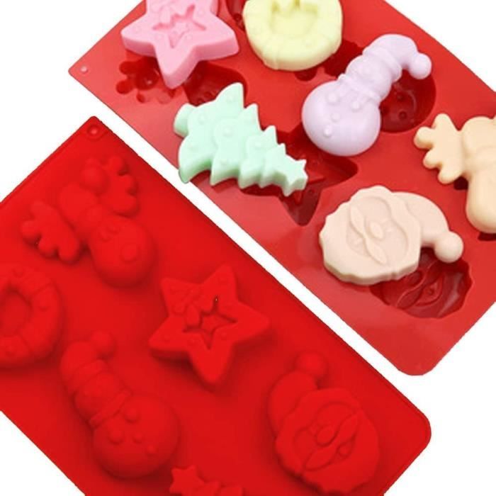 Moules De Chocolat De Noël En Silicone,6 Cavités Antiadhésifs Moule À ...