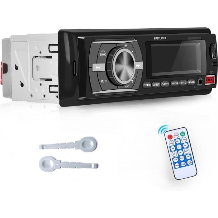 Autoradio 1 Din Avec Bluetooth Mains Libres Poste Radio Récepteur 4X45W Lecteur Mp3 Wma Fm Radio ...