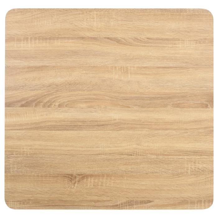 ZHUO Table de bistro Marron clair 80x80 cm MDF AB286432 Excellent VGEBY ...