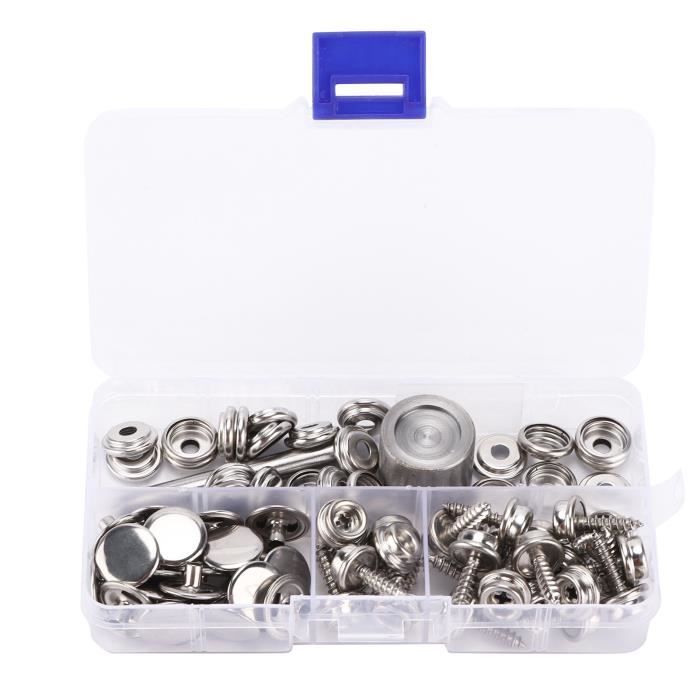 Kit de Boutons‑pression Bouton Couvercle de Bateau de Toile Acier ...
