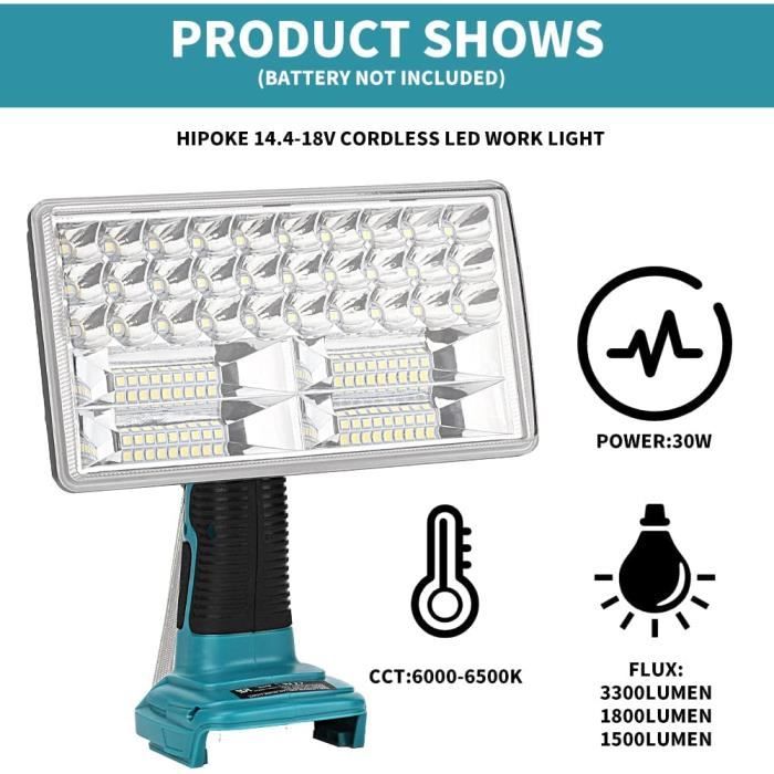Lampe de travail LED sans fil portable d'extérieur à large et longue ...
