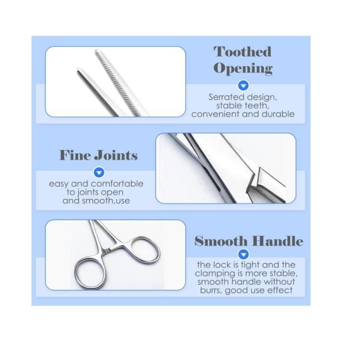 Pince à Clamper,Pince de Verrouillage Inox,pince Piercing Courbe,Pince ...