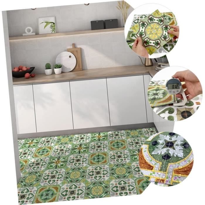 20 Pièces Carrelage Au Sol Autocollants Sol Auto-Adhésif Autocollants ...