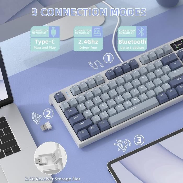 Rk86 Clavier Gamer Mecanique Sans Fil, Apex Pro Tkl Clavier De Jeu Th80 ...