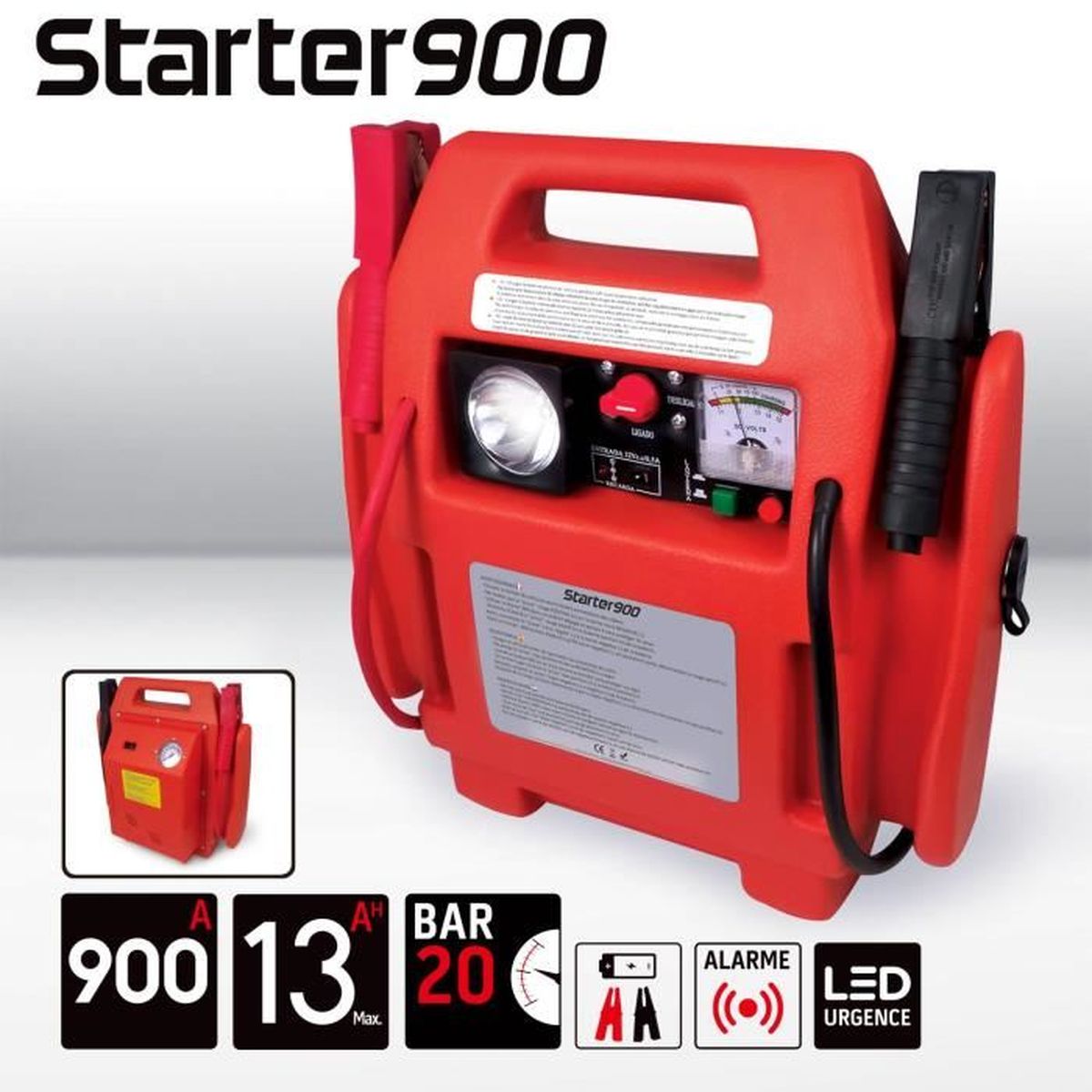 Booster de batterie portative et Compresseur avec allume cigare et ...