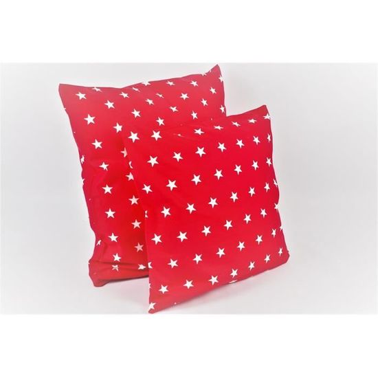 Taie D'Oreiller | Paquet De 4! |Étoiles Rouges 50Cmx 50Cm, 100% Coton ...