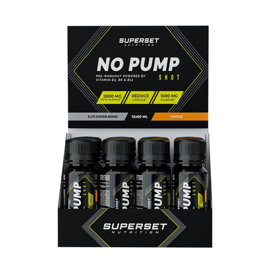 PreWorkout - Superset Nutrition - NO PUMP SHOT (12X60ML) - Saveur ...