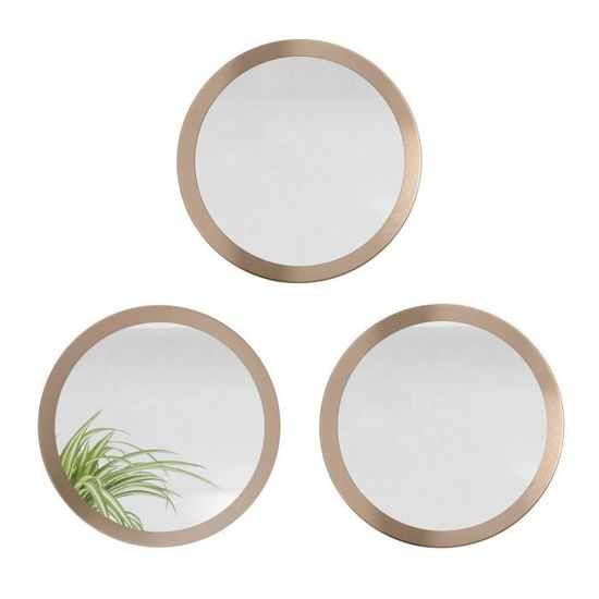 Miroir Globe 50 cm, lot de 3, miroirs muraux ronds décoratifs pour l ...