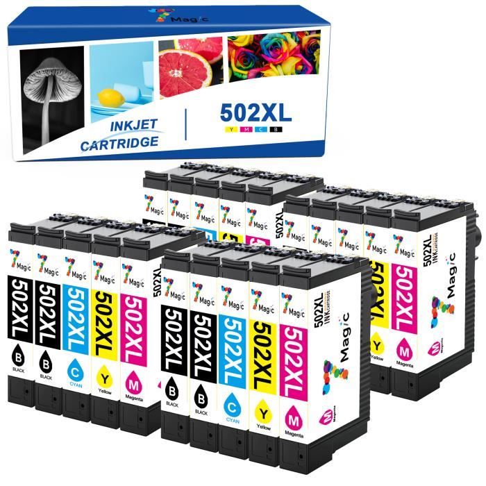 7MAGIC Cartouches d'encre compatibles Epson 502XL 502 pour Epson WF ...