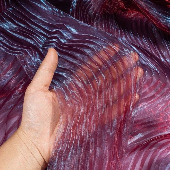 Tissu Organza Plissé à Paillettes au Mètre pour Robe de Mariée ...