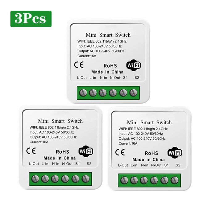 Tuya Smart WiFi Mini Breaker Switch,16A,DIY Breaker,Support 2 Way ...