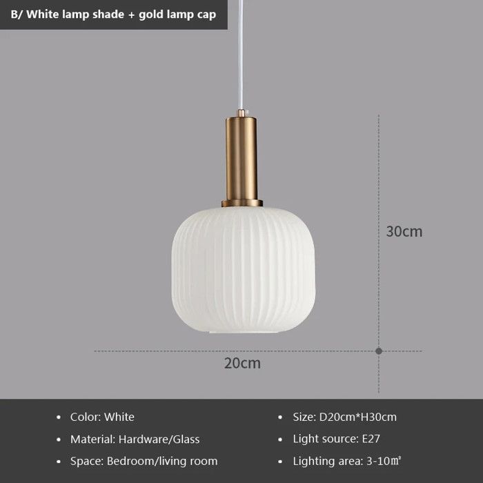 Lampe LED Suspendue en Verre Coloré au Design Nordique Rétro,Luminaire ...