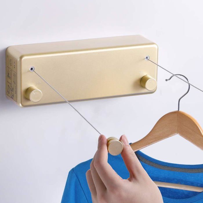 Corde à linge rétractable pour intérieur - Très résistante pour sécher ...